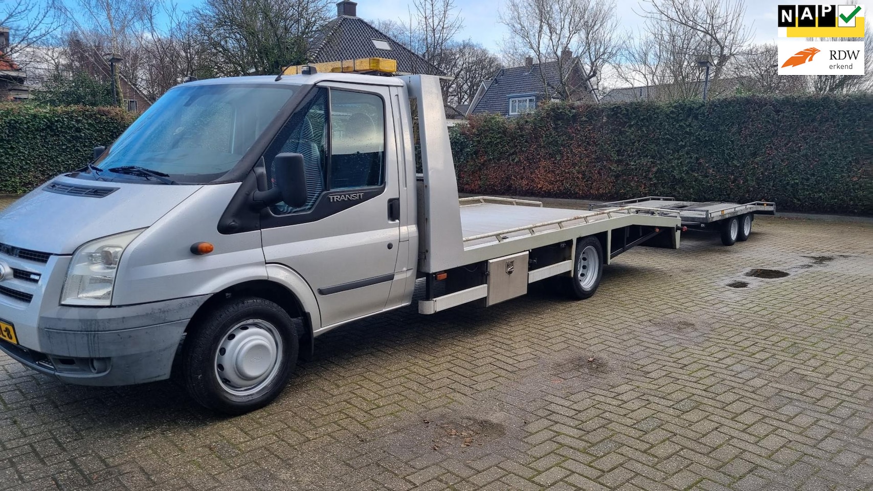Ford Transit 350L 2.4 TDCI DC oprijwagen/auto transporter & (autoambulance afzonderlijk te koop ...