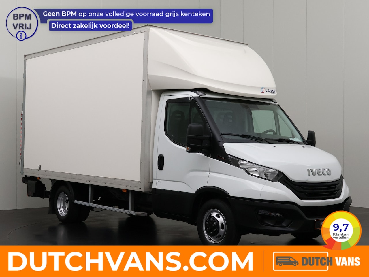 Iveco Daily 35C16 Bakwagen+Laadklep | Airco | Cruise | 3-Persoons | Dakspoiler 2024 Diesel ...