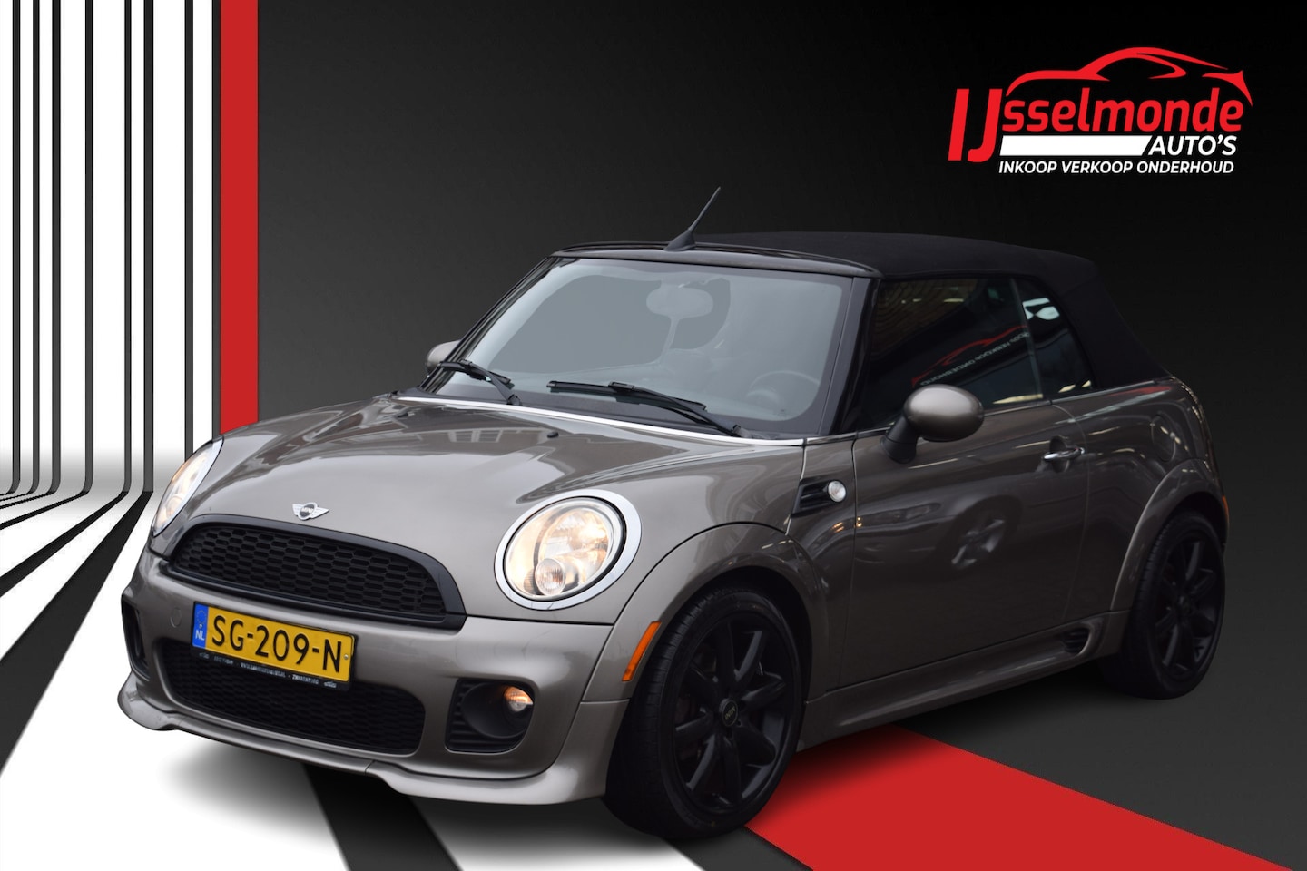 MINI Cabrio 1.6 John Cooper Works Uitvoering Airco PDC Apple Carplay ...